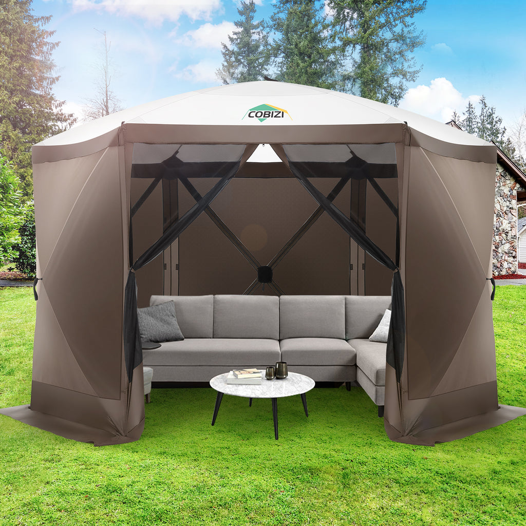 COBIZI 12x12ft Pop Up Canopy Gazebo, Outdoor Canopy Tent Screen House