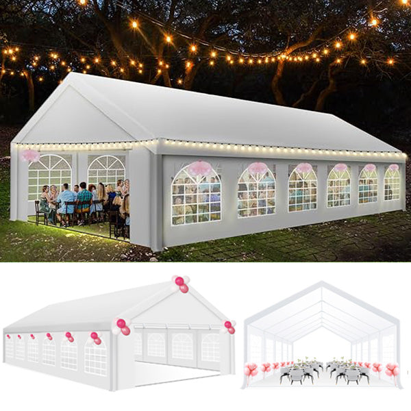 HOTEEL 20x30ft Heavy Duty Party Tent, Waterproof Outdoor Canopy Tents ...