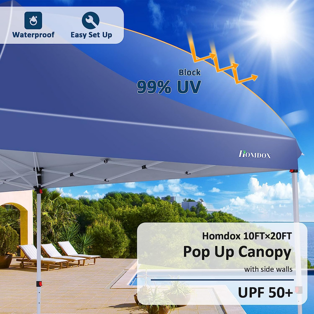 COBIZI 10x20 Pop Up Waterproof Party Tent Canopy with 6 Removable Side