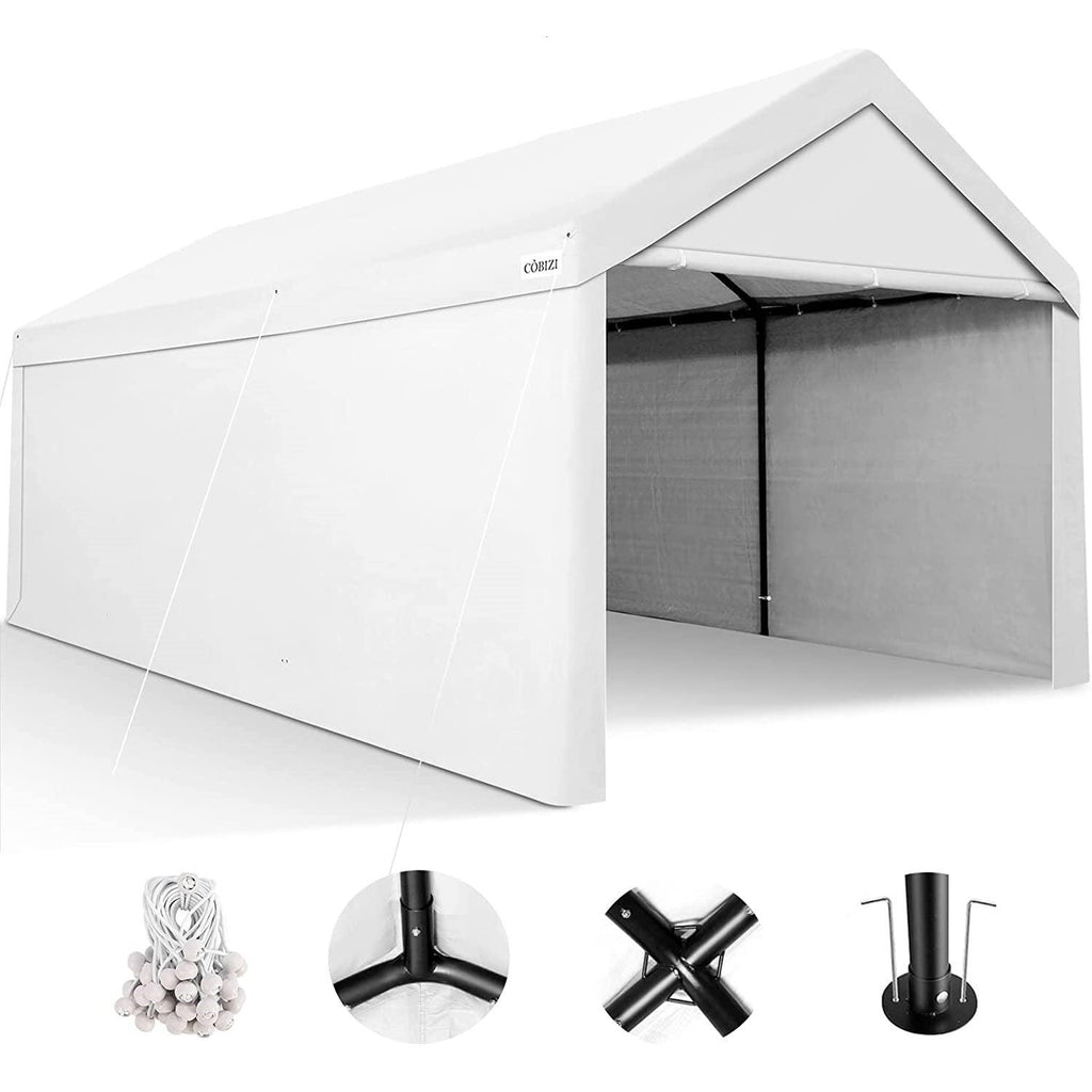 COBIZI 10X20ft Heavy Duty Canopy with Removable Sidewall, Upgraded Out
