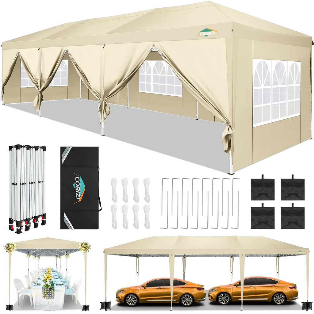 COBIZI 13x26 Pop up Canopy Tent with 8 Sidewalls, Outdoor Wedding Even