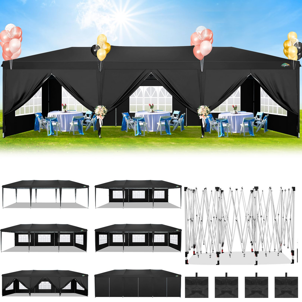 COBIZI 13x26 Pop up Canopy Tent with 8 Sidewalls, Outdoor Wedding Even