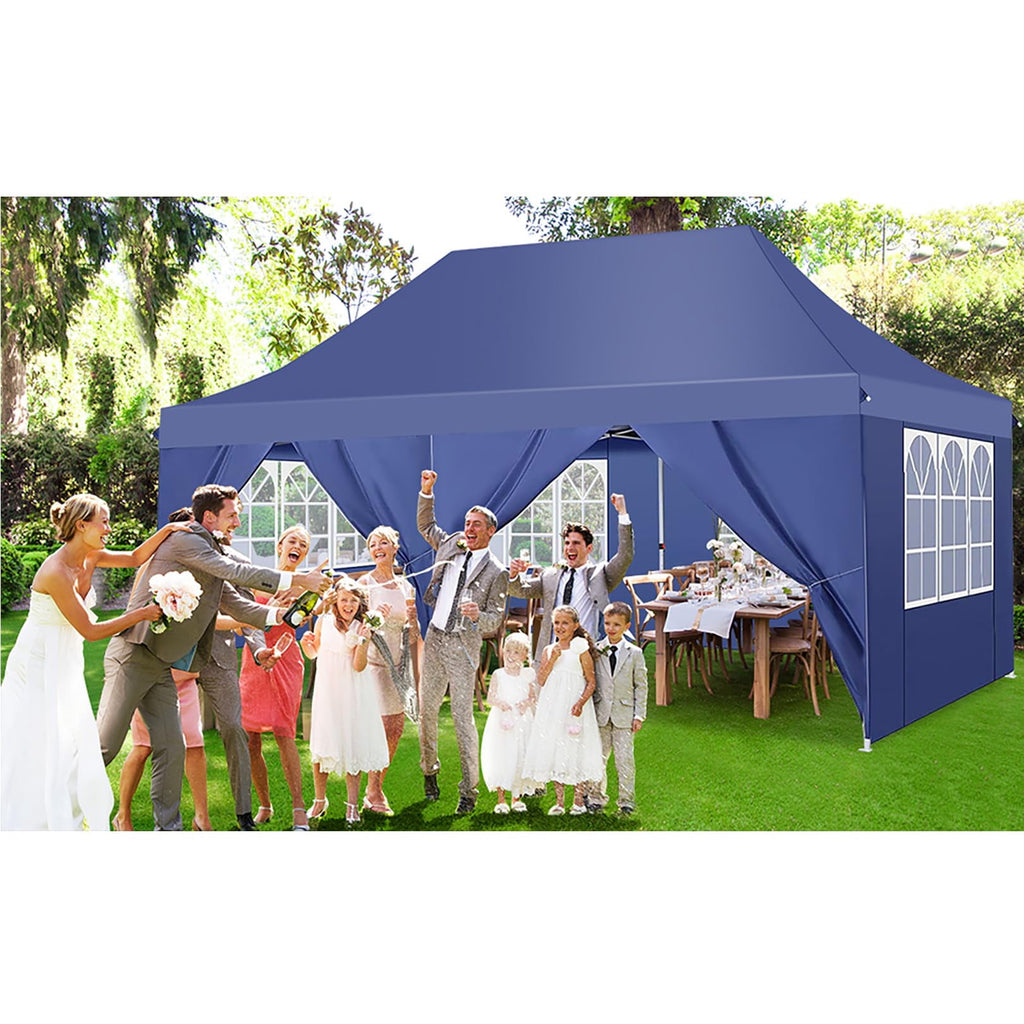 10'x20' Ez Pop Up Canopy Tent, YUEBO Commercial Instant Canopies with ...